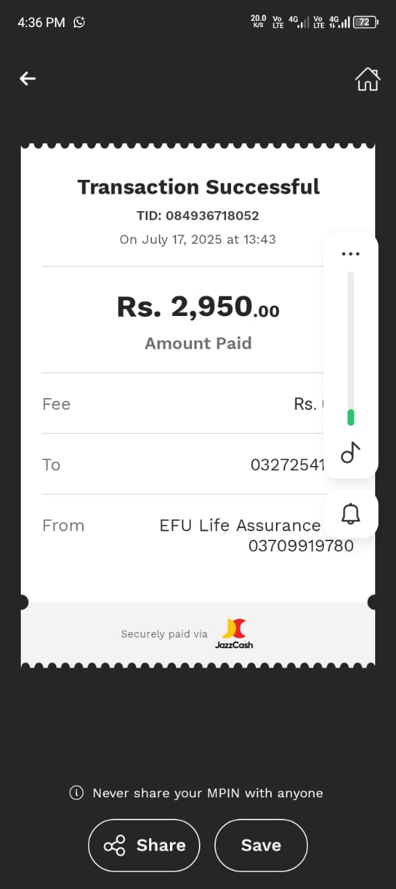 EFU LIFE Complaints and Reviews | Submit a Complaint